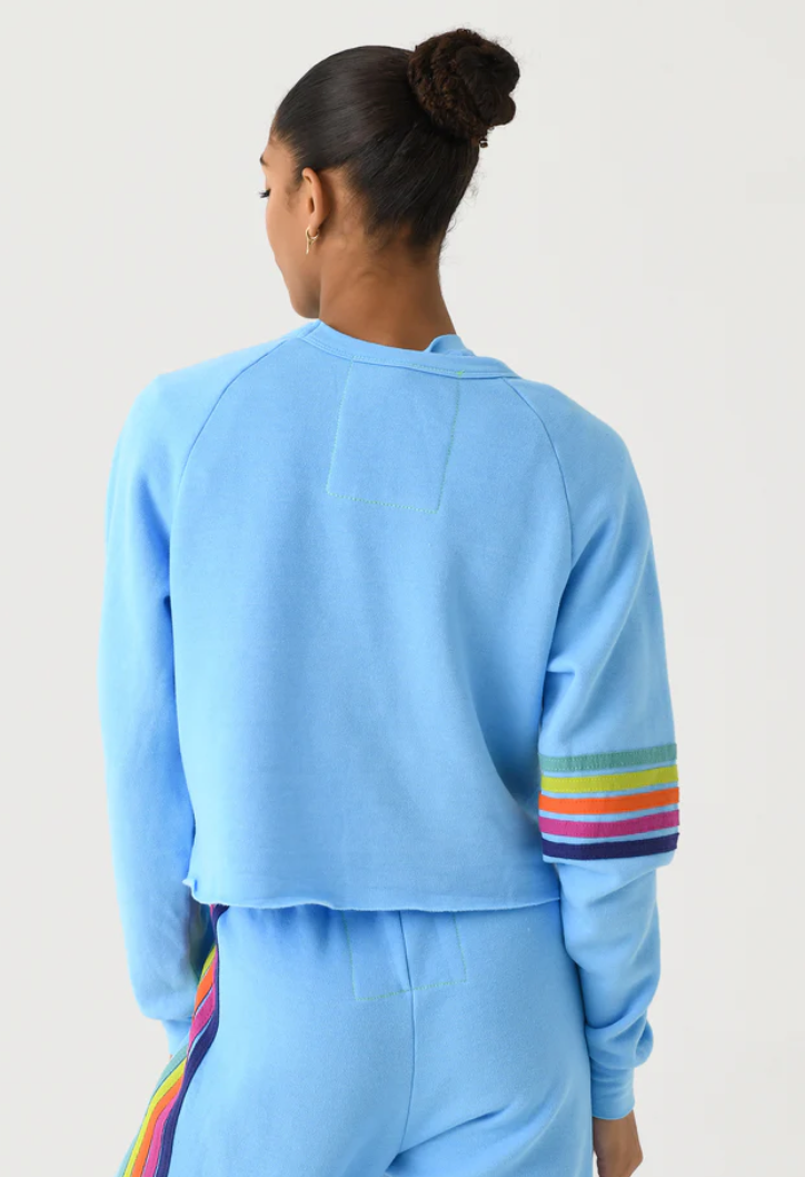 AVN Bolt Rugby Stitch Crop Crew Sweatshirt – The Blue Collection