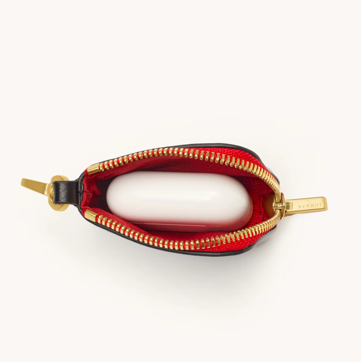 Syd Pouch Black Red Zip – The Blue Collection