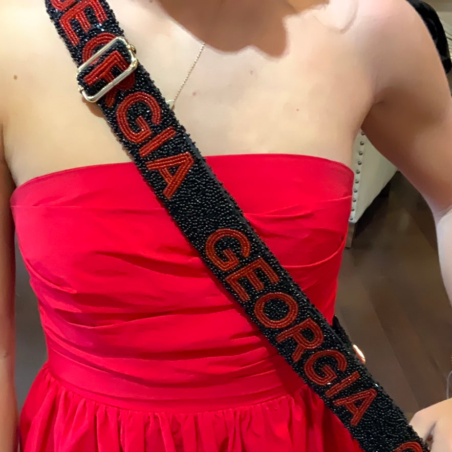 Adjustable Bag Strap Georgia Red Black – The Blue Collection
